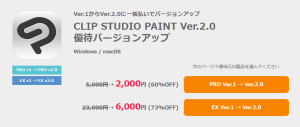 【CLIP STUDIO】Ver2.0の買い切り版とアップデートプランは併用できる？ | ゆずゆろぐ。